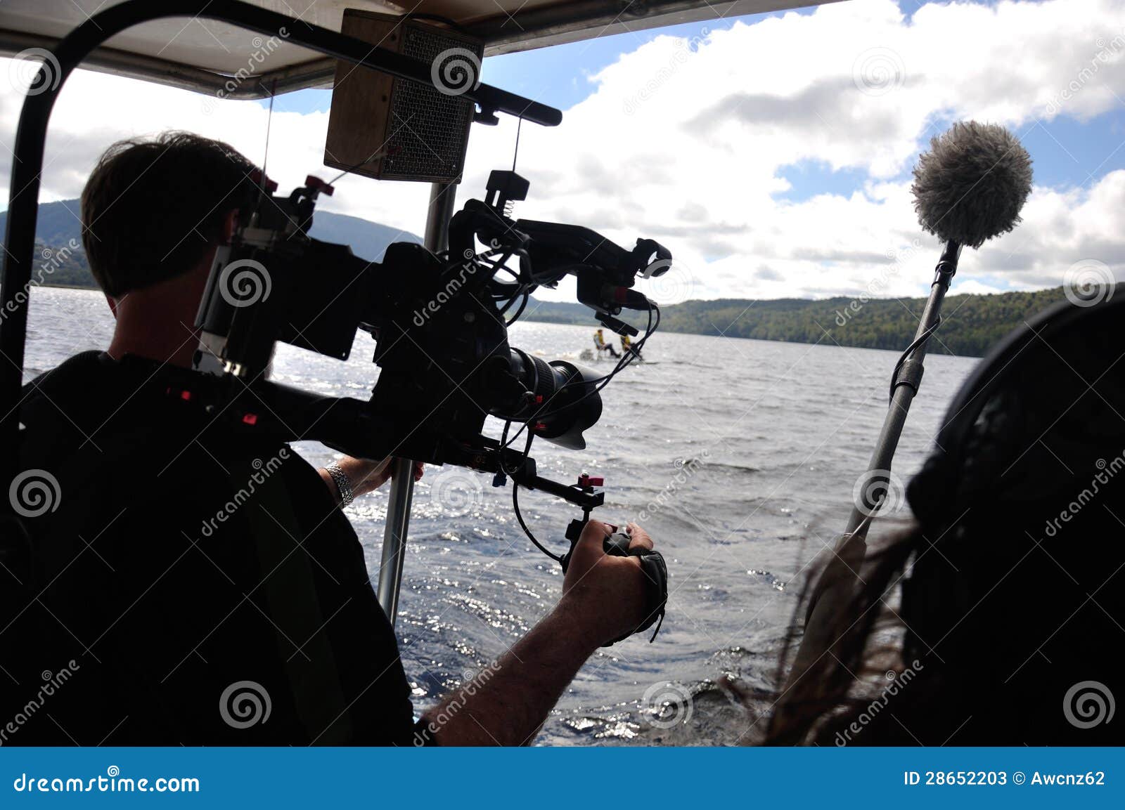 Cameraman at work stock image. Image of recordists, mature - 28652203