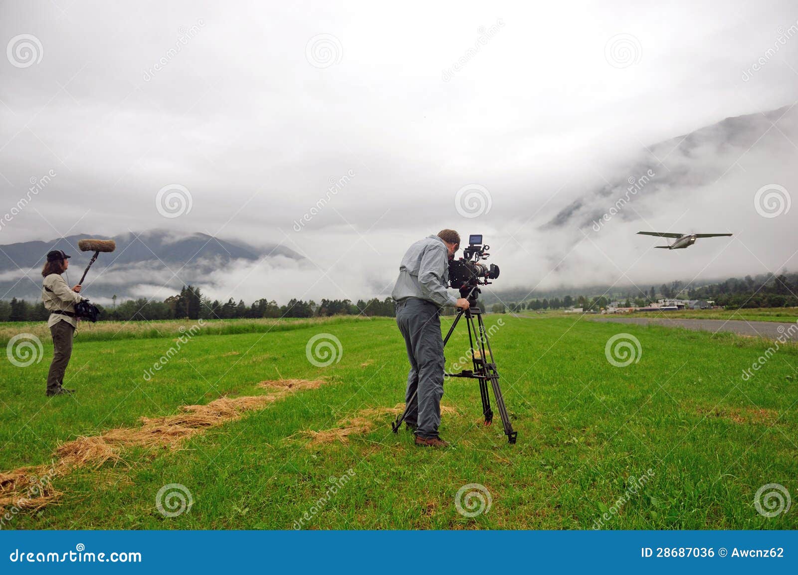 Cameraman at work stock photo. Image of movie, industry - 28687036