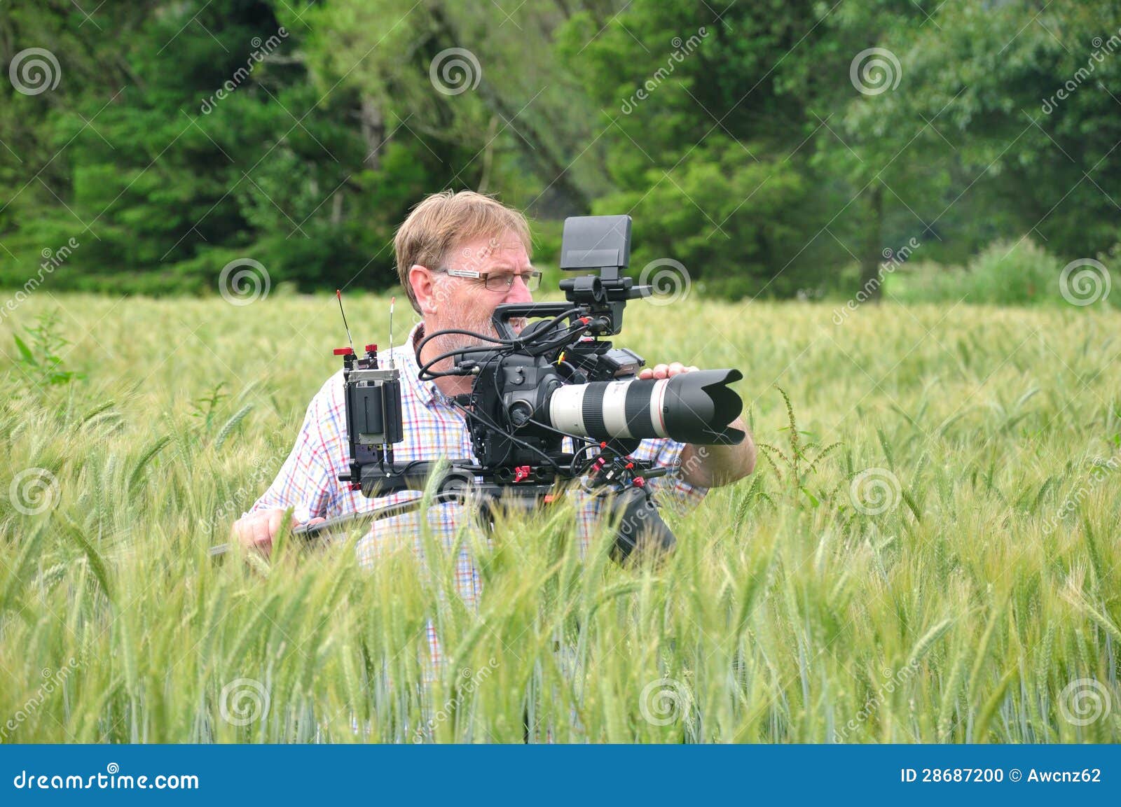 Cameraman at work stock photo. Image of cameraman, outside - 28687200