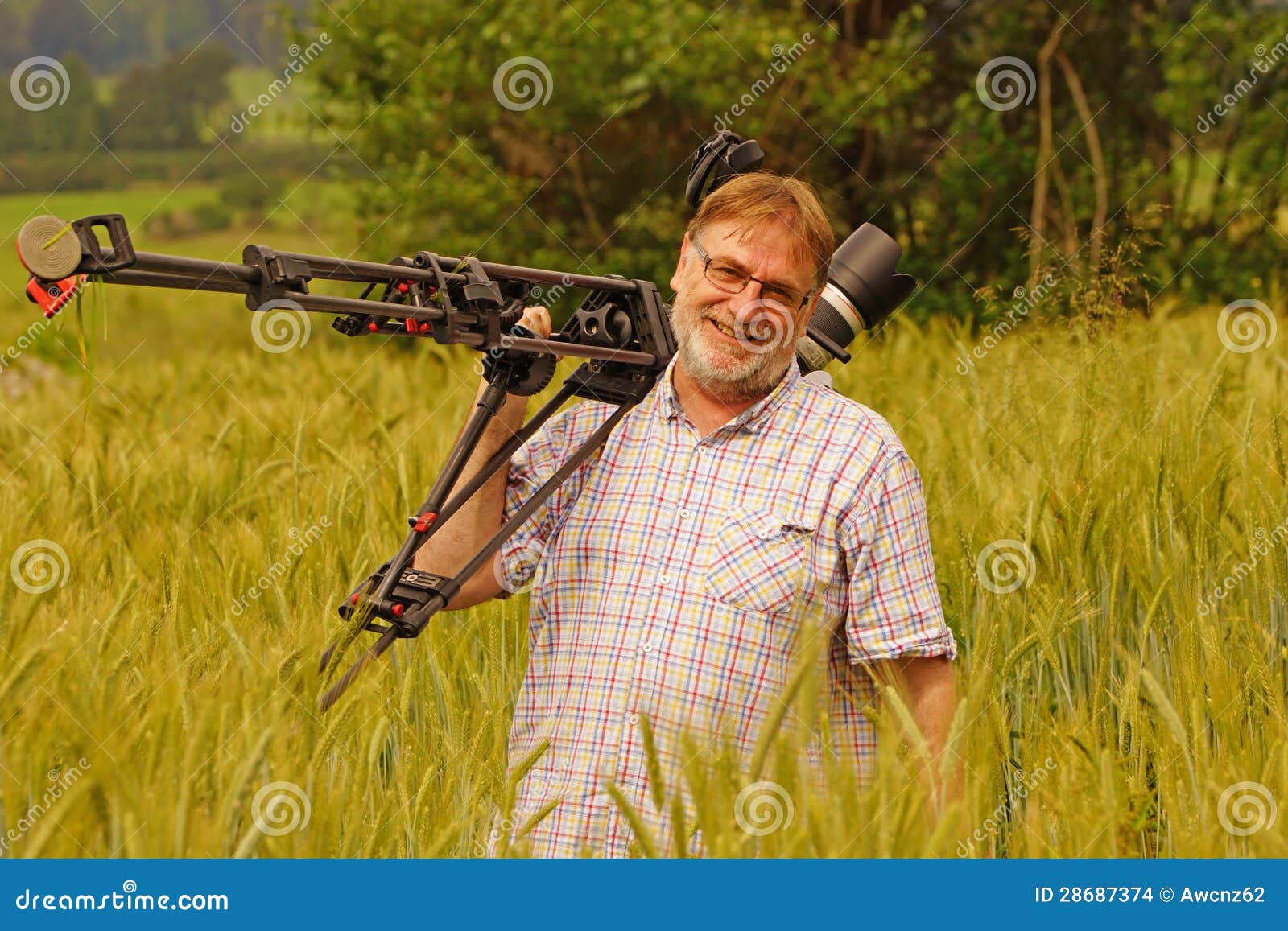 Cameraman at work stock photo. Image of adults, outside - 28687374