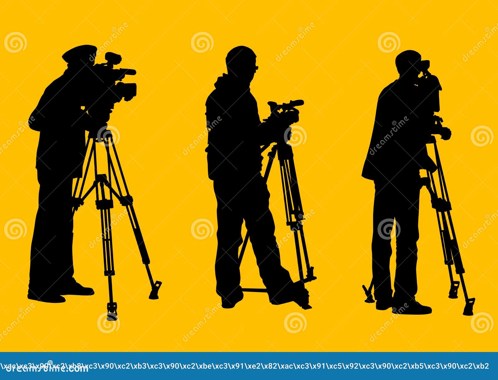 Cameraman at work stock vector. Illustration of tube, vision - 9496585