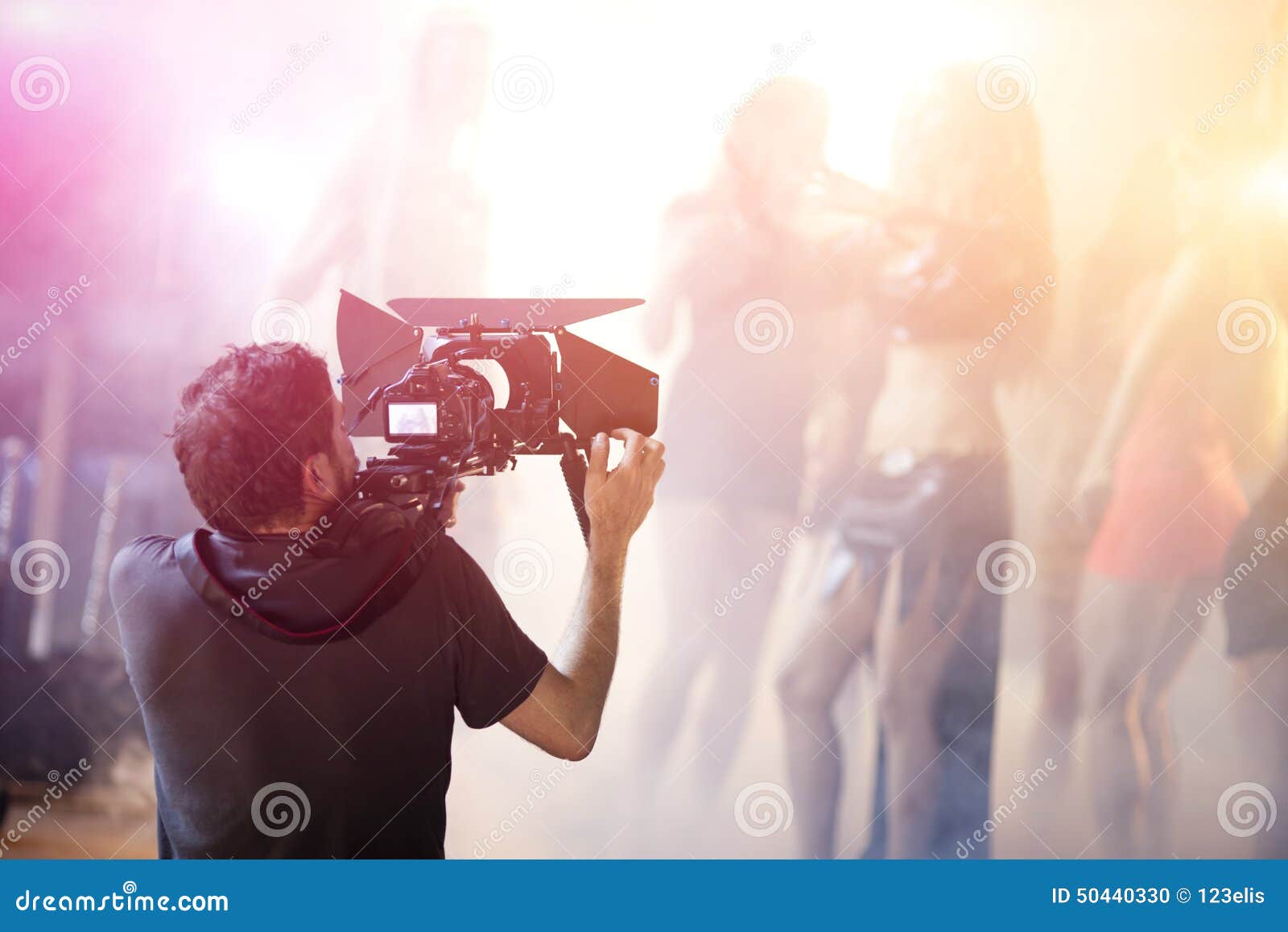 Cameraman Working stock photo. Image of movie, background - 50440330