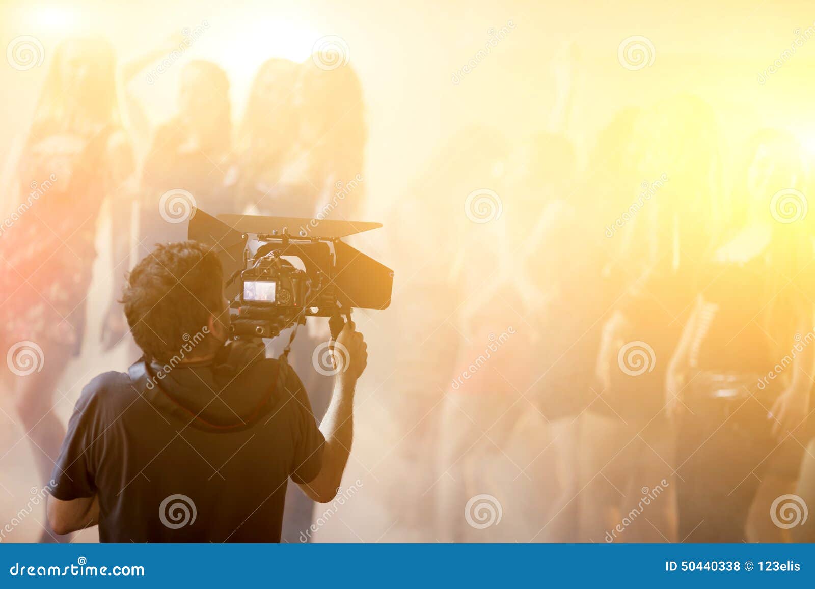 Cameraman Working stock photo. Image of portrait, cinema - 50440338