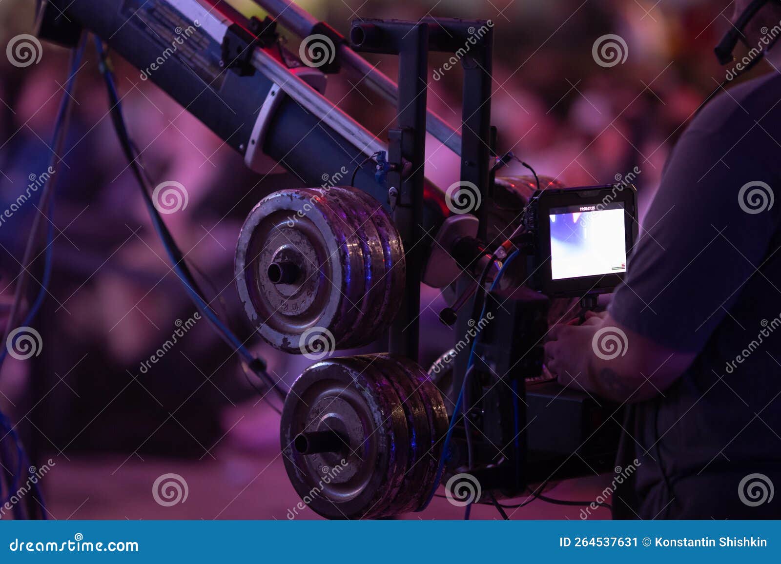 Cameraman Working with TV Camera at the Expo Stock Image - Image of ...