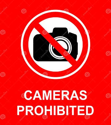 Cameras Prohibited Sign stock vector. Illustration of notice - 9193655