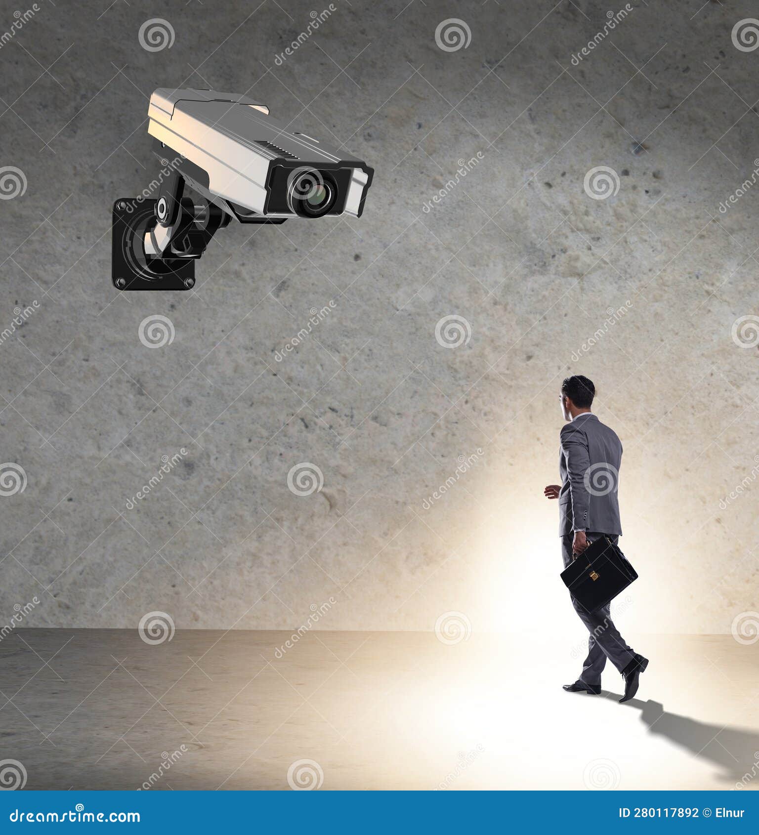 Cameras Wathing Man in Spying Concept Stock Photo - Image of camera ...