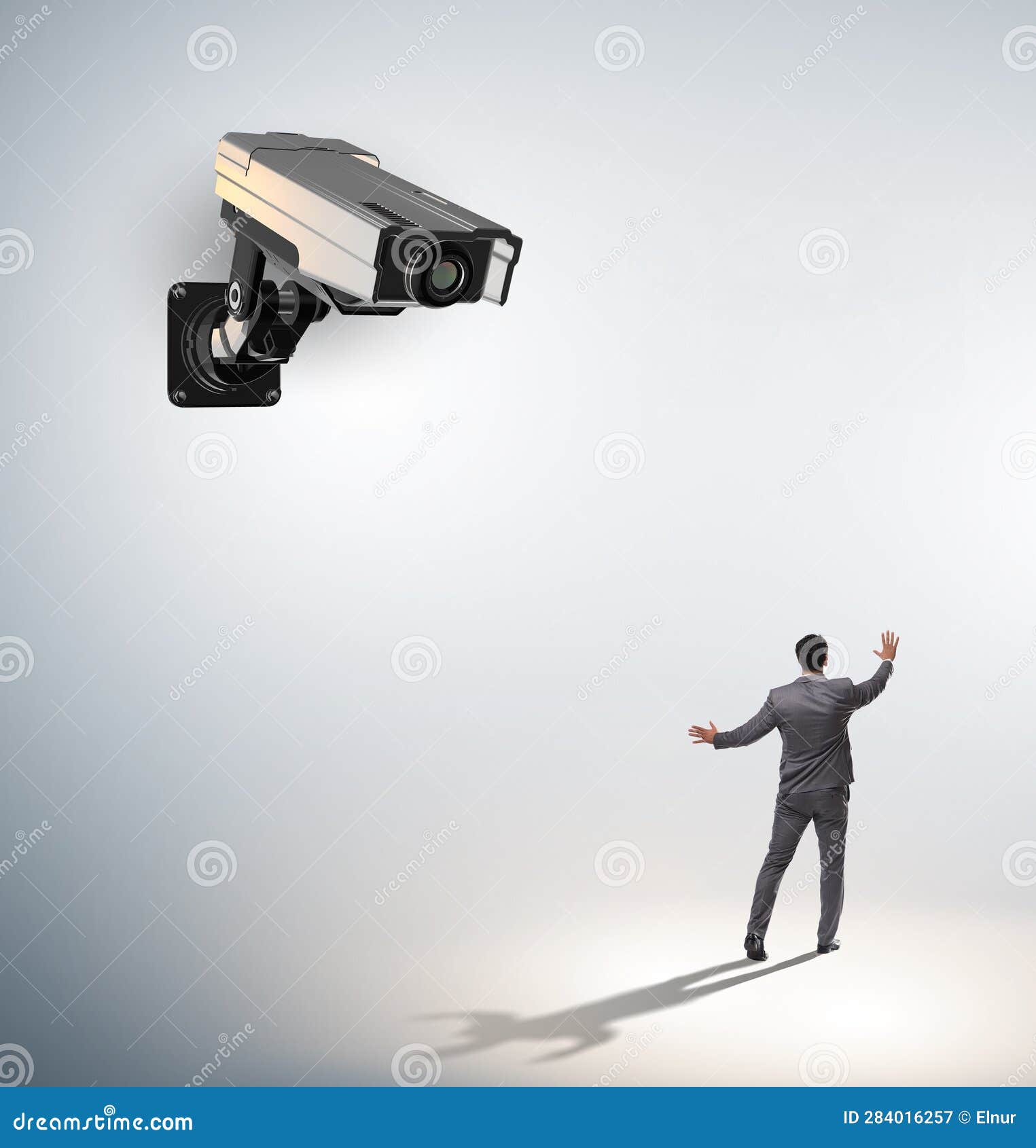 Cameras Wathing Man in Spying Concept Stock Image - Image of privacy ...