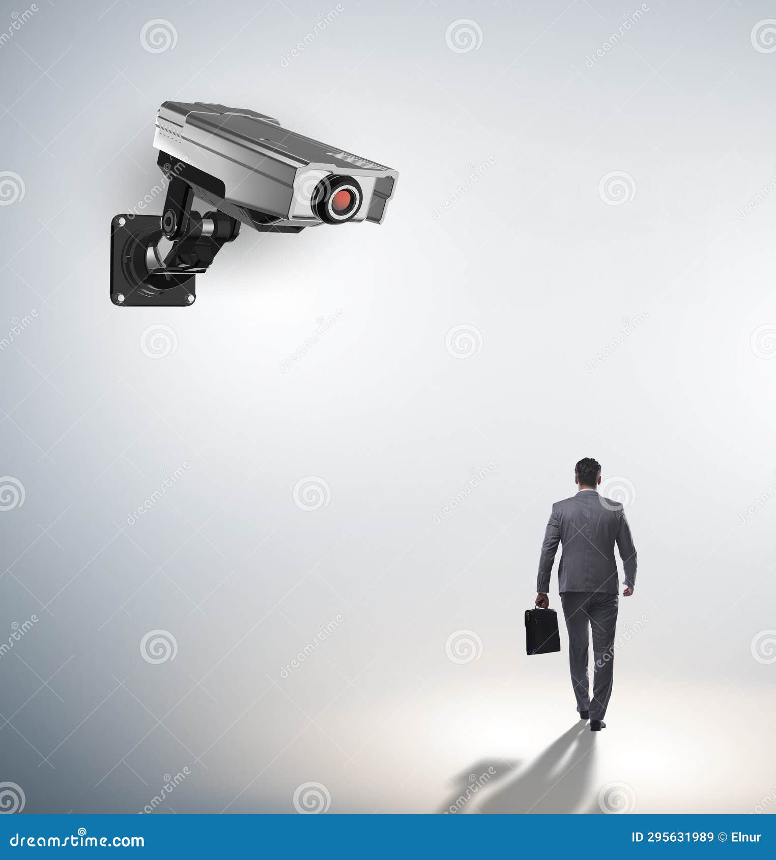 Cameras Wathing Man in Spying Concept Stock Image - Image of city ...