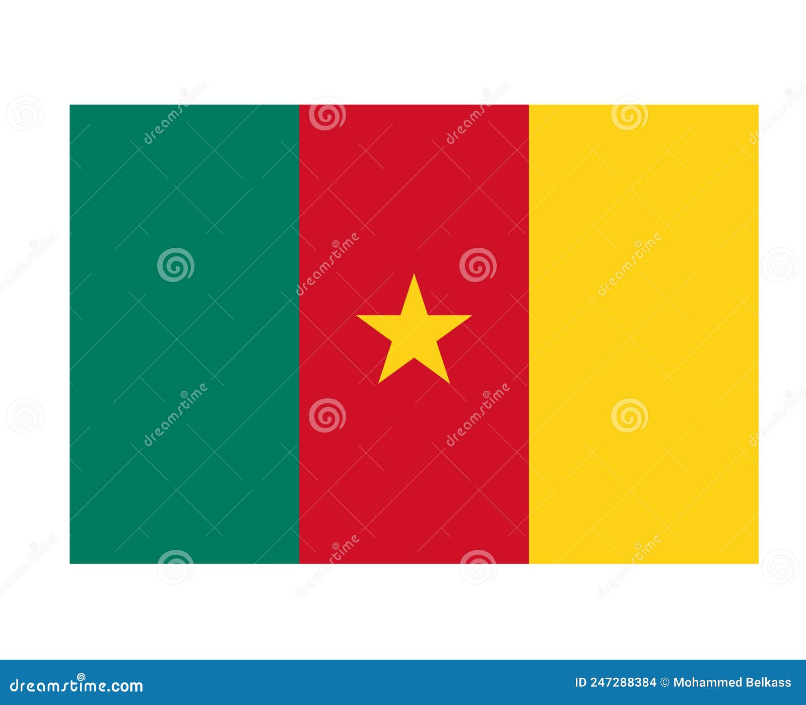 Cameroon Flag National Africa Emblem Symbol Icon Vector Stock ...