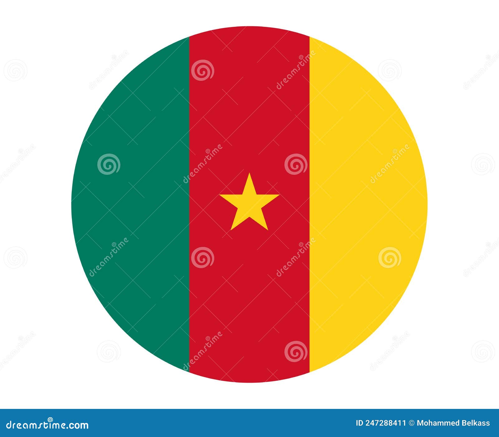 Cameroon Flag National Africa Emblem Icon Vector Stock Illustration ...