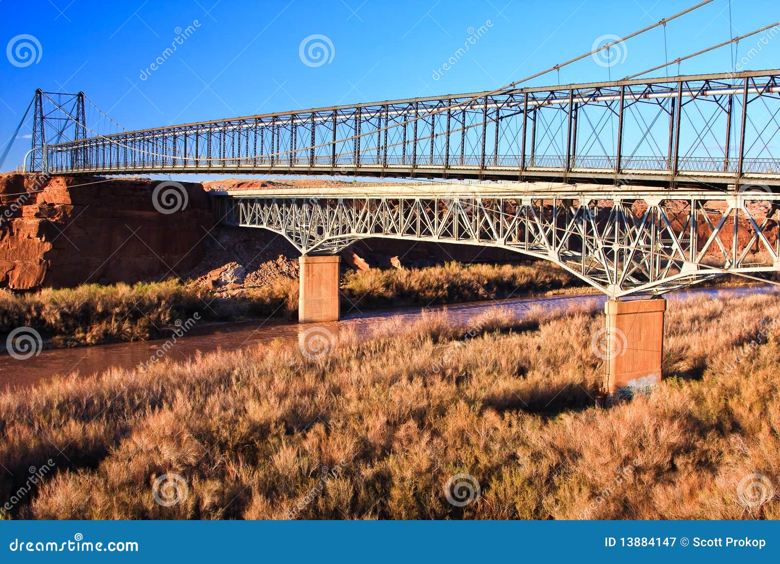 Cameron Suspension Bridge stock image. Image of monument - 13884147