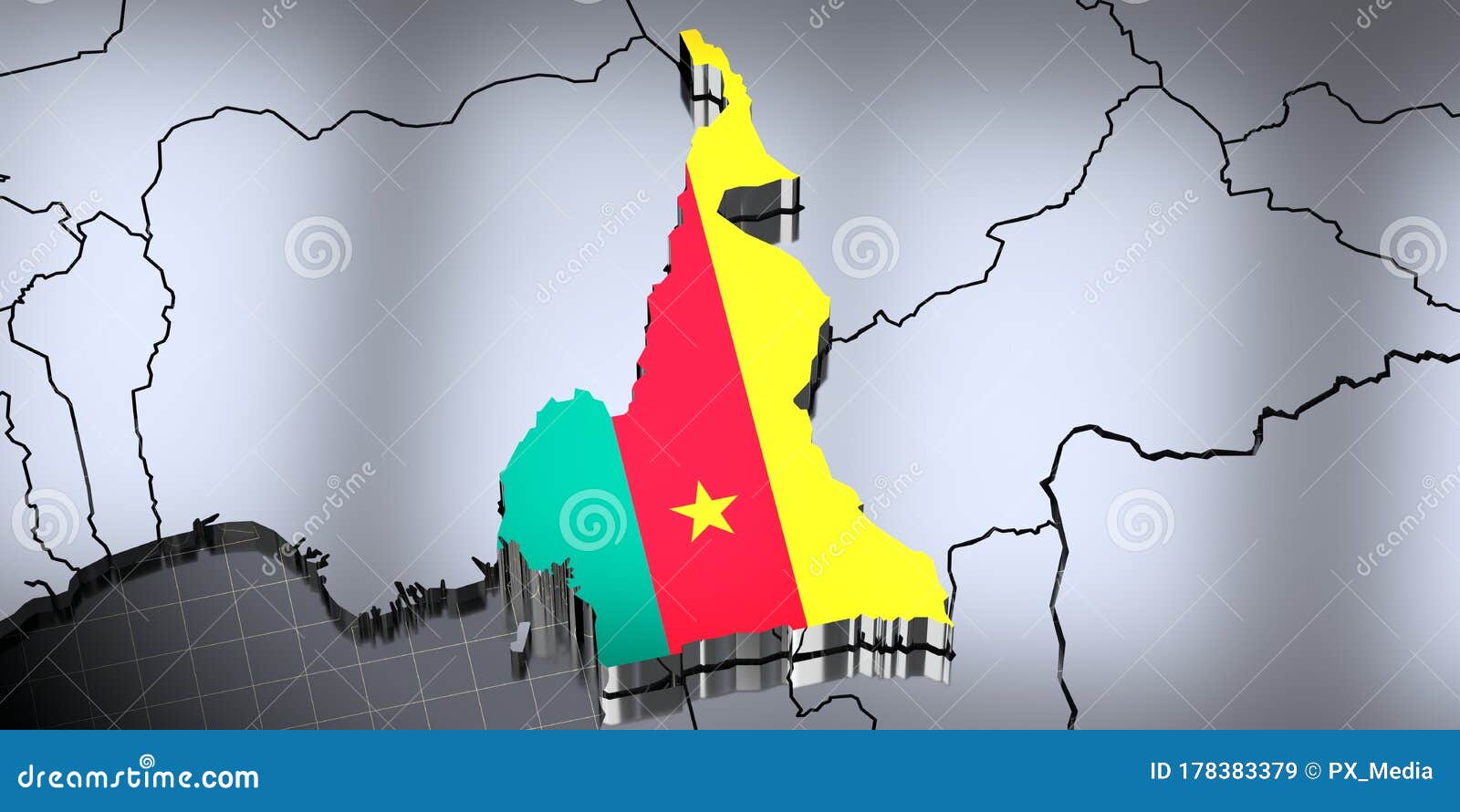 Cameroon Map. Borders Of Cameroon For Your Infographic Cartoon Vector ...