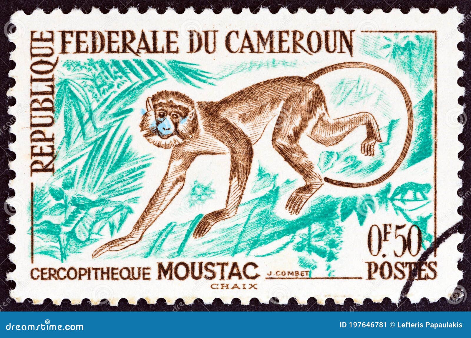 CAMEROON - CIRCA 1962: a Stamp Printed in Cameroon from the `Animals ...
