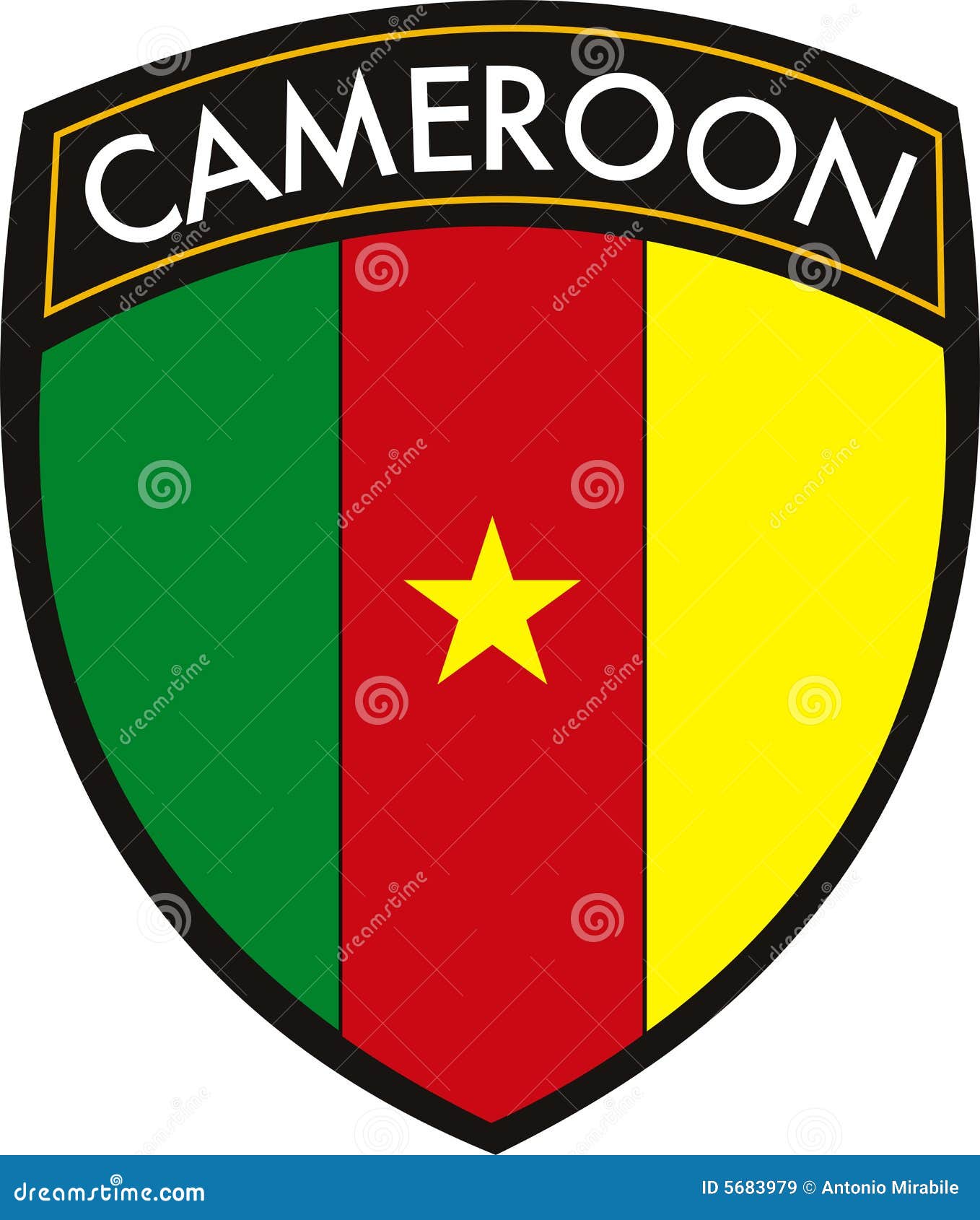 Cameroon flag stock illustration. Illustration of states - 5683979
