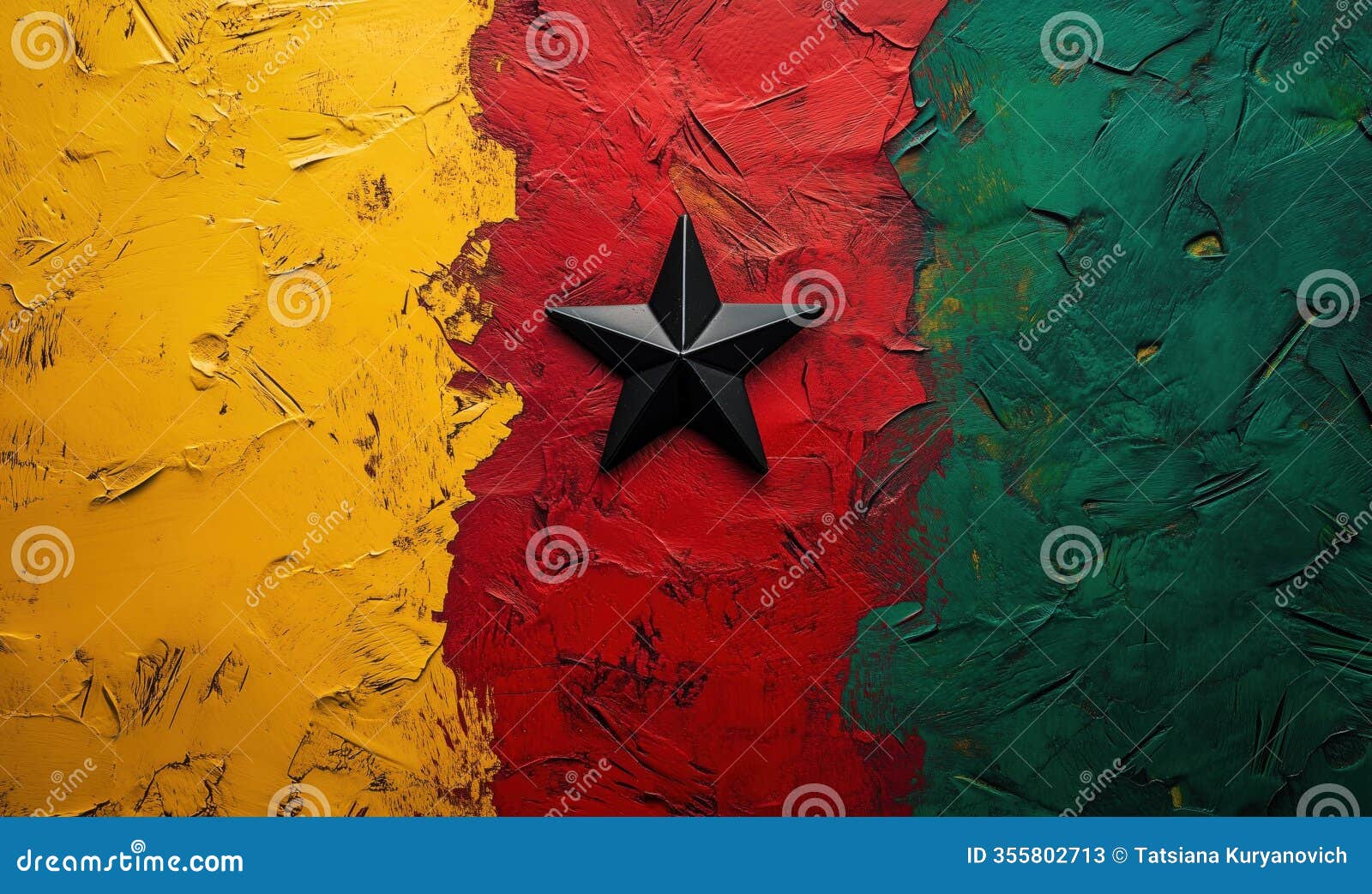 Cameroon Flag Colors with Black Star Symbolizing National Identity and ...