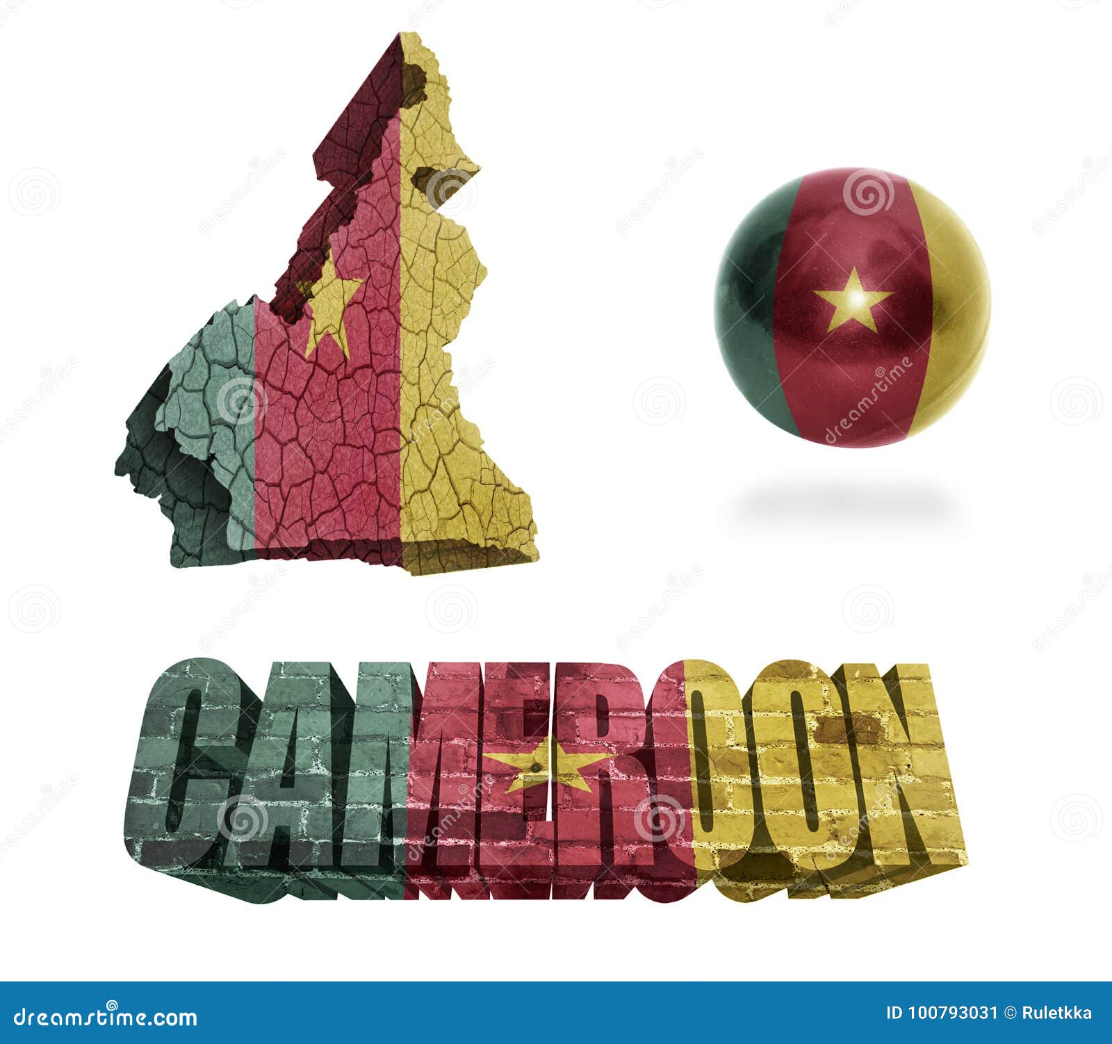 Cameroon Symbols stock illustration. Illustration of name - 100793031