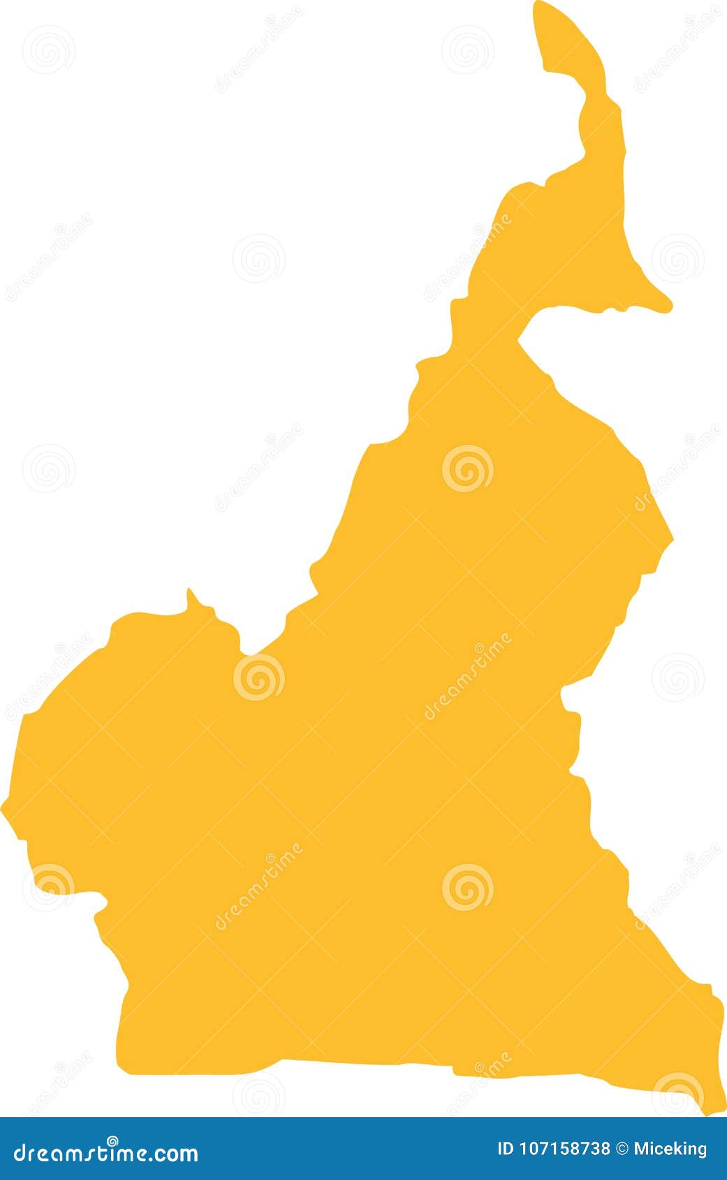 Cameroon map vector stock vector. Illustration of icon - 107158738