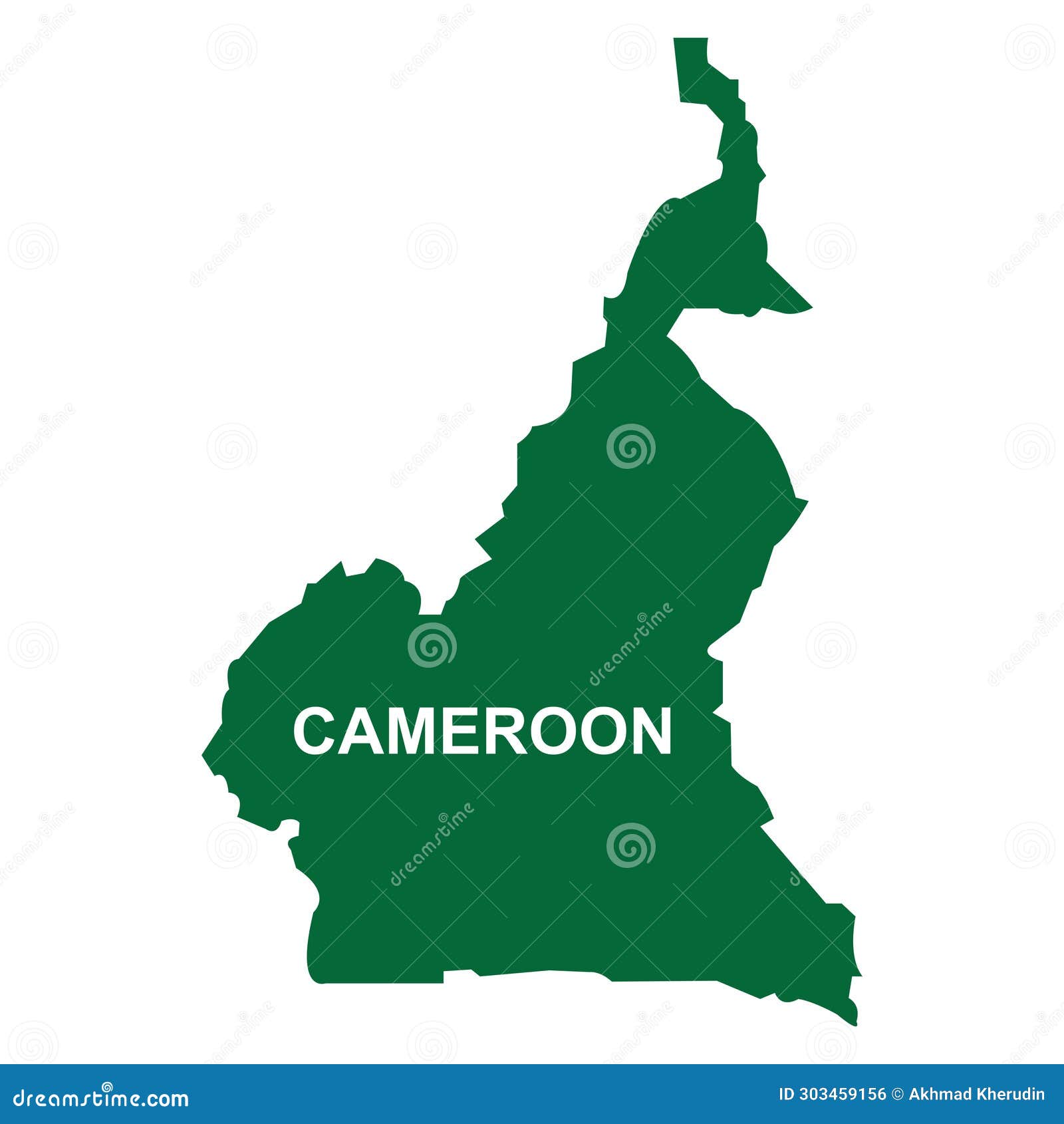 Cameroon map stock vector. Illustration of detailed - 303459156