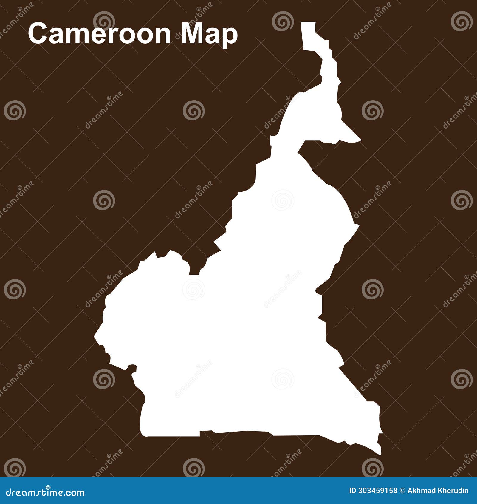 Cameroon map stock vector. Illustration of republic - 303459158