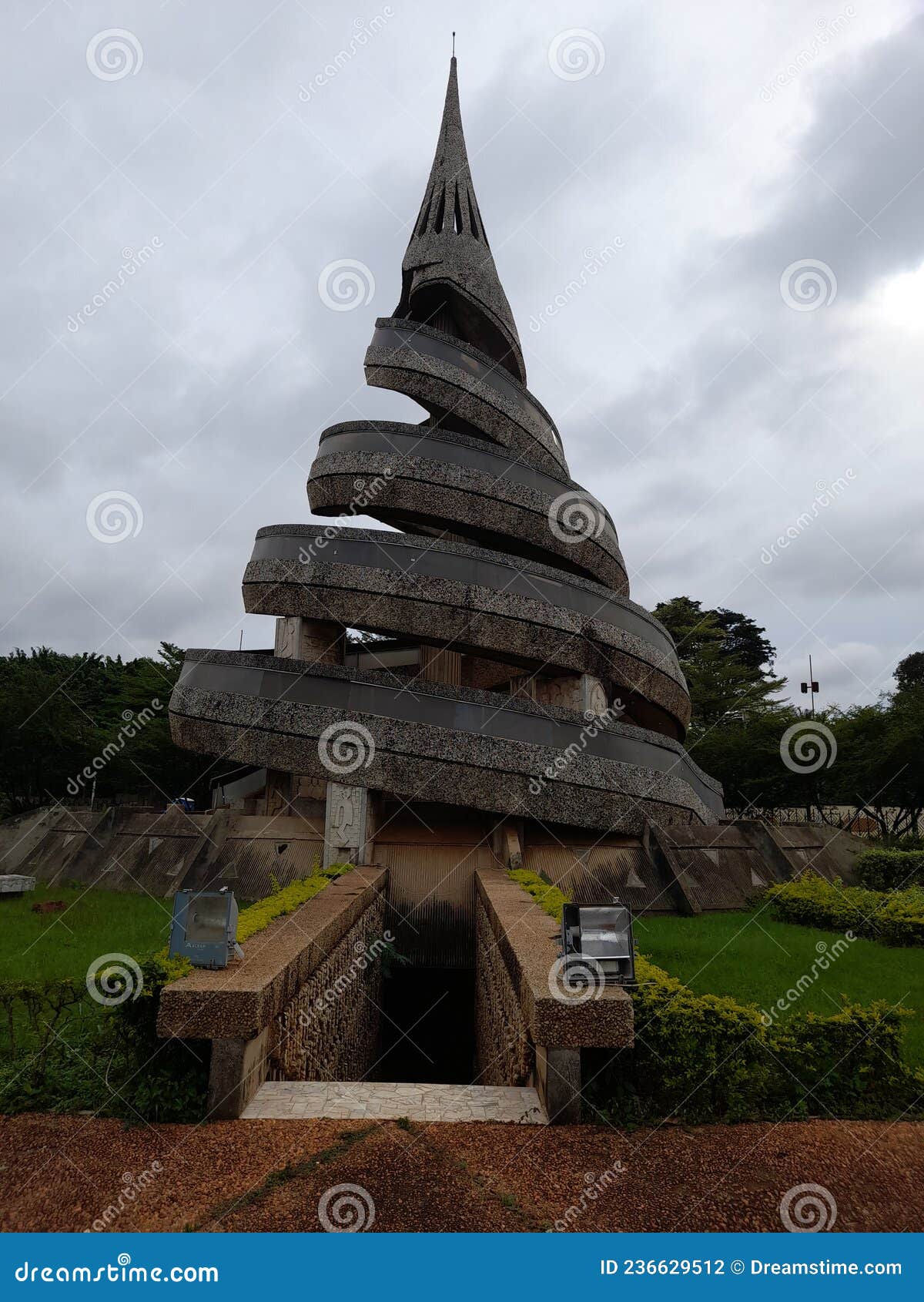 Cameroon Monument of Reunification Side and Wide View Editorial ...