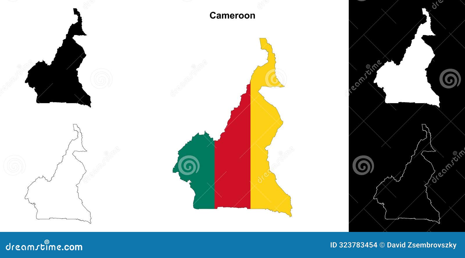 Blank Map Of Cameroon. Departments Of Cameroon Map. High Detailed ...