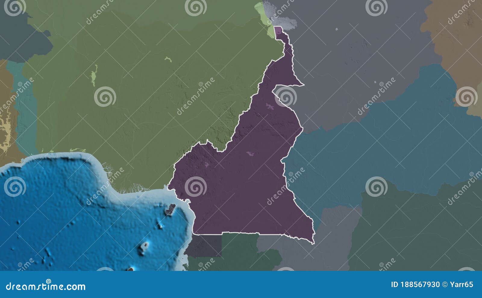 Cameroon - Overview. Administrative Stock Illustration - Illustration ...