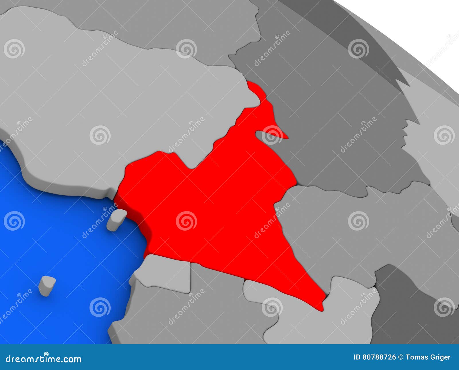 Cameroon in red stock illustration. Illustration of international ...