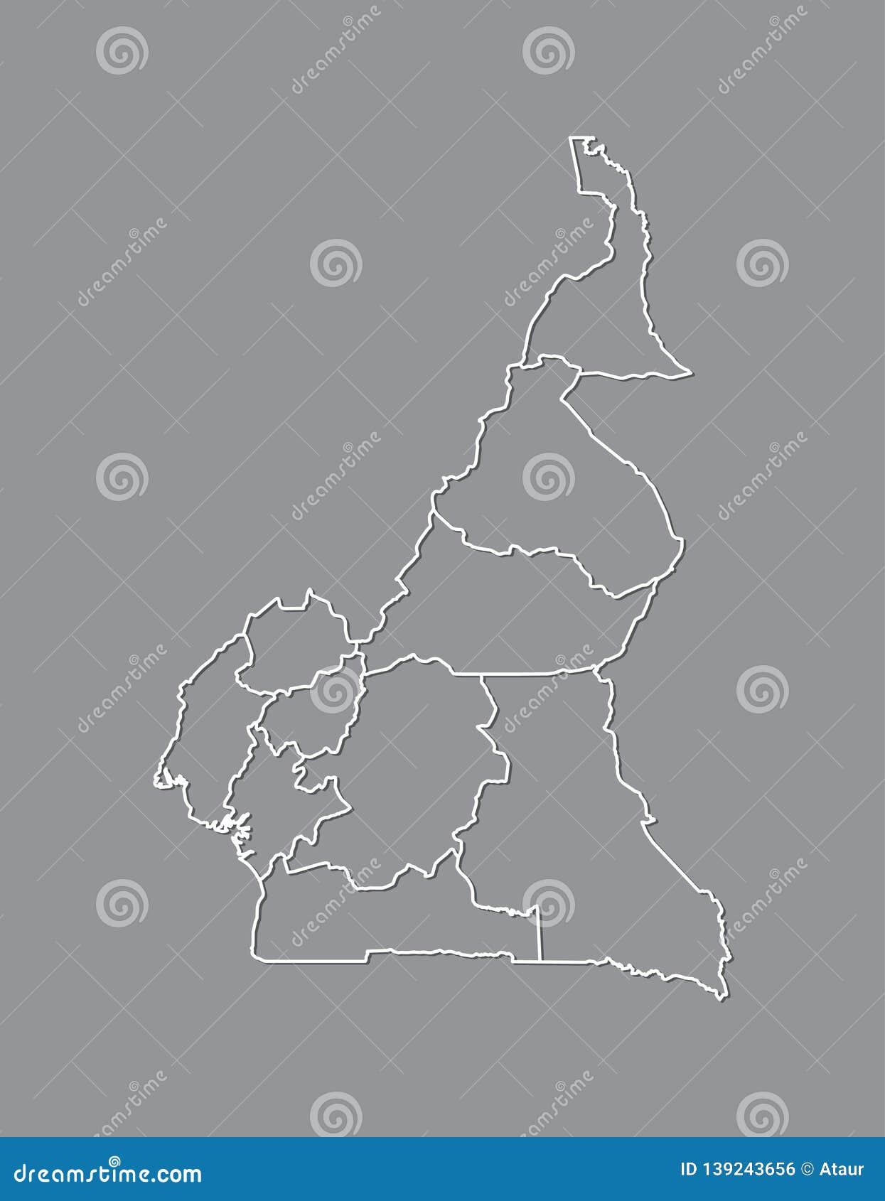 Cameroon. Map Of Cameroon Vector Silhouette. | CartoonDealer.com #166995496