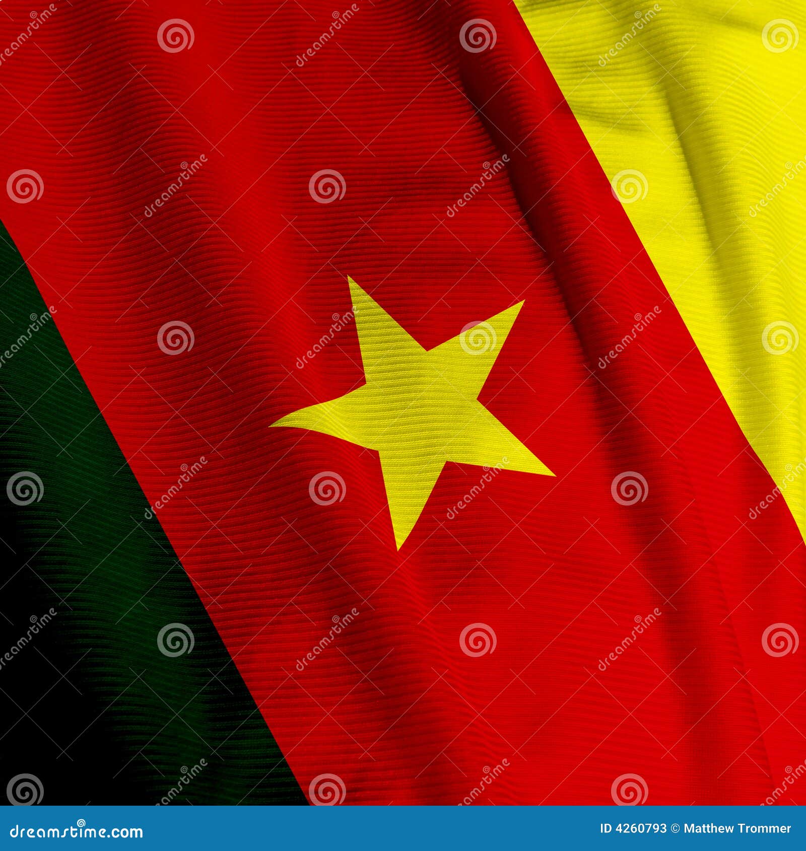 Cameroonian Flag Closeup stock image. Image of flag, closeup - 4260793