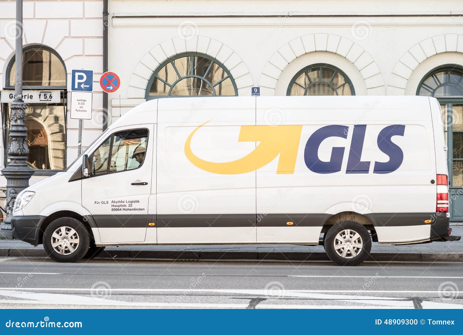 Camión de GLS imagen editorial. Imagen de calle, alemania - 48909300