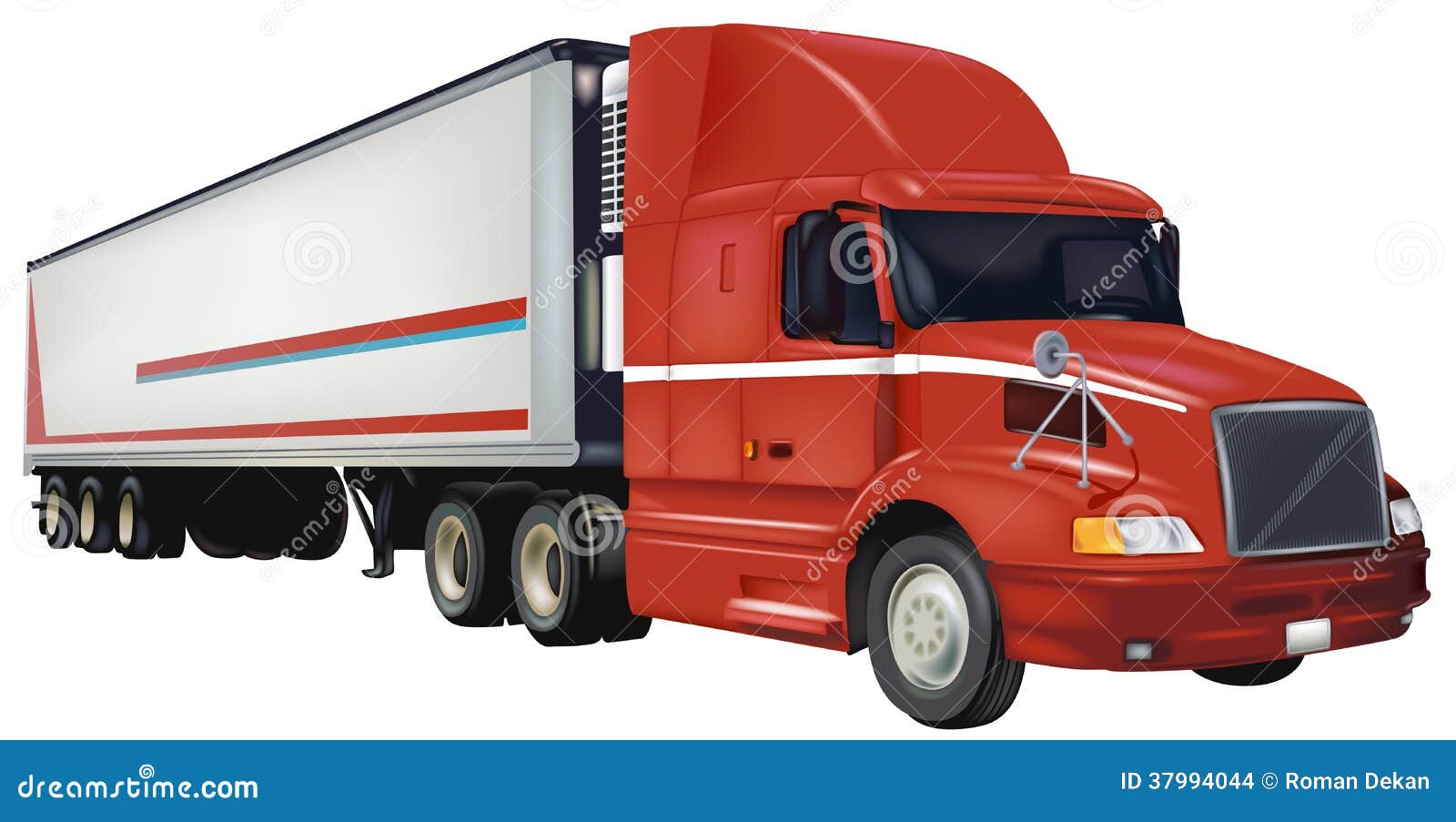Camión De Remolque Rojo Imagenes de archivo - Imagen: 37994044