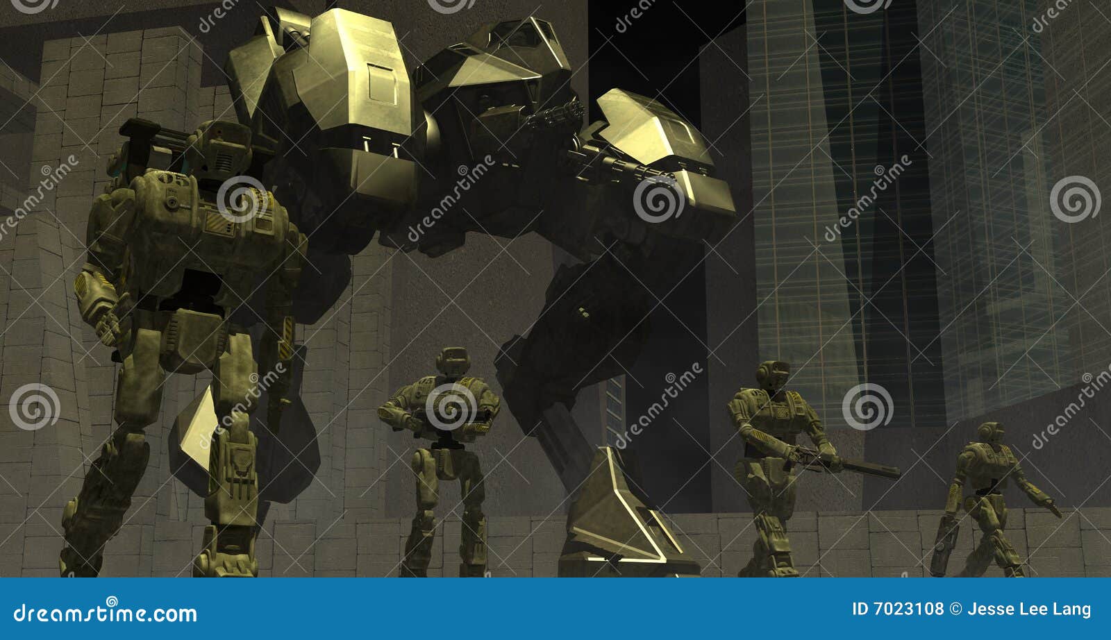 Caminante Mech stock de ilustración. Ilustración de wallpaper - 7023108