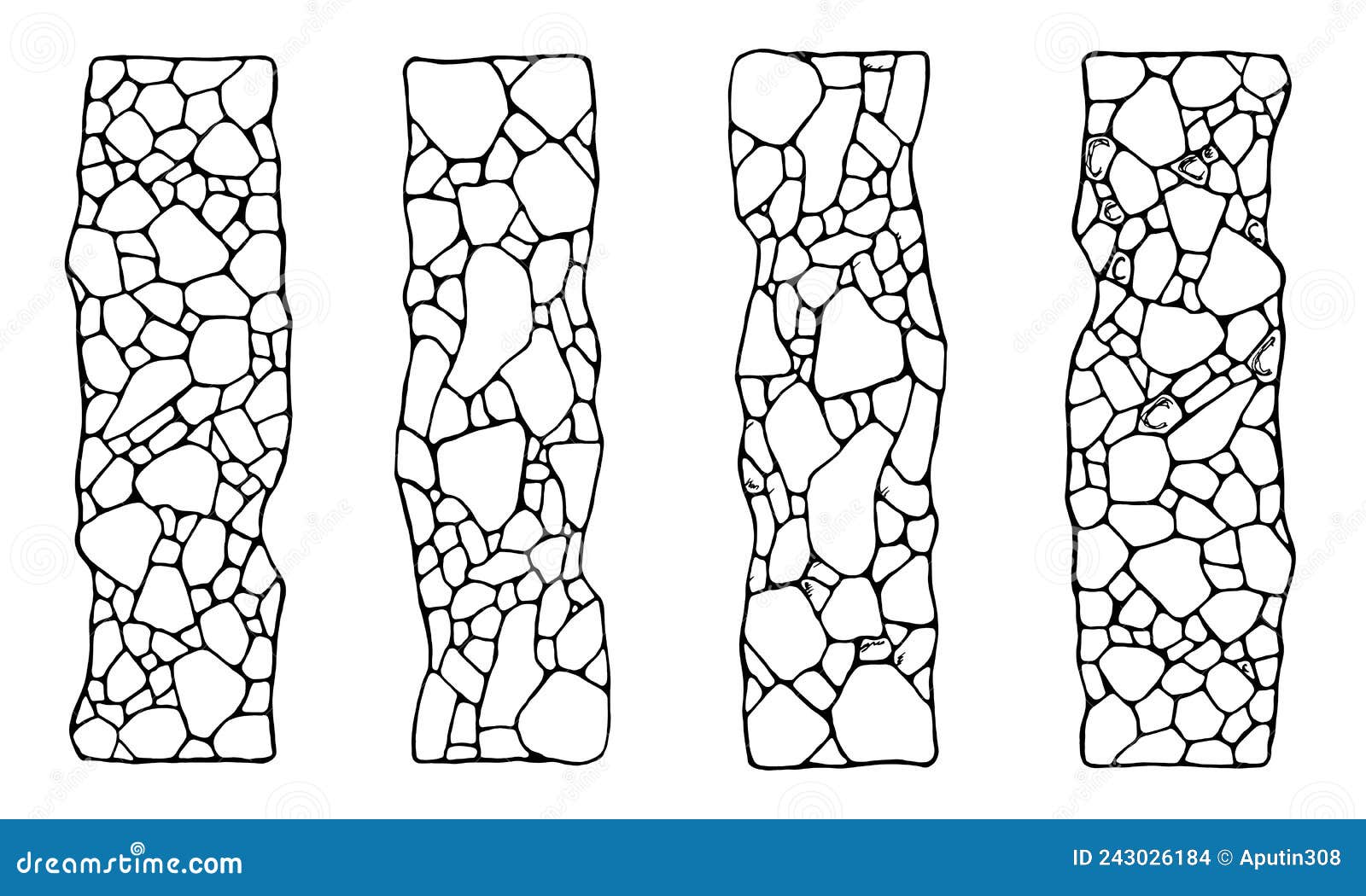 Caminhos De Pedra Do Vetor De Cobblestone Ilustração do Vetor ...