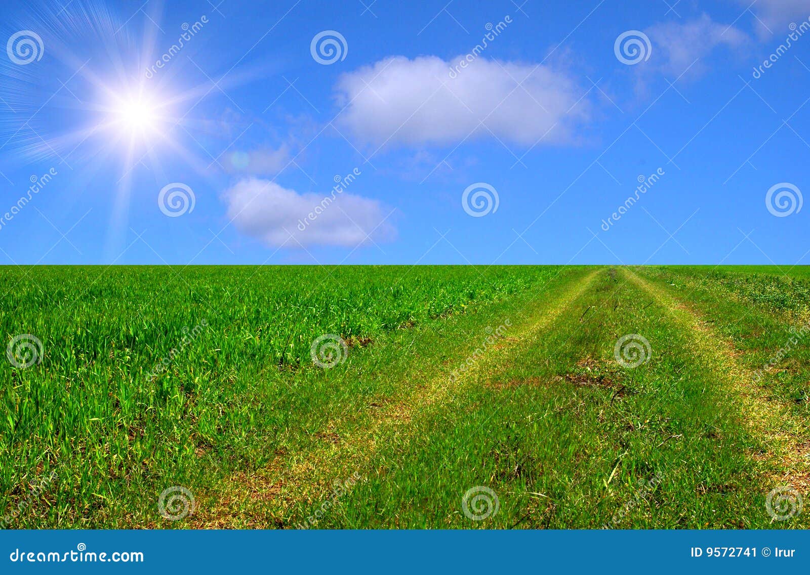 Camino asoleado hermoso imagen de archivo. Imagen de exterior - 9572741