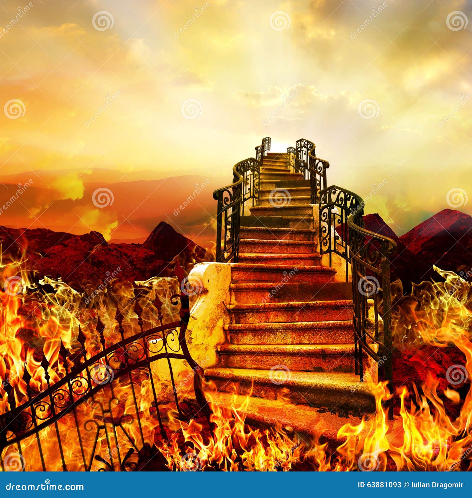 Camino Del Infierno Al Cielo Imagen de archivo - Imagen de puertas ...