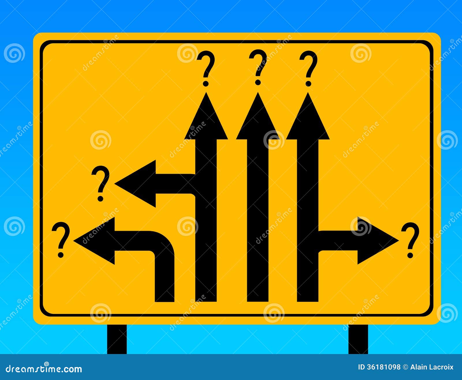 Camino incierto stock de ilustración. Ilustración de elegir - 36181098