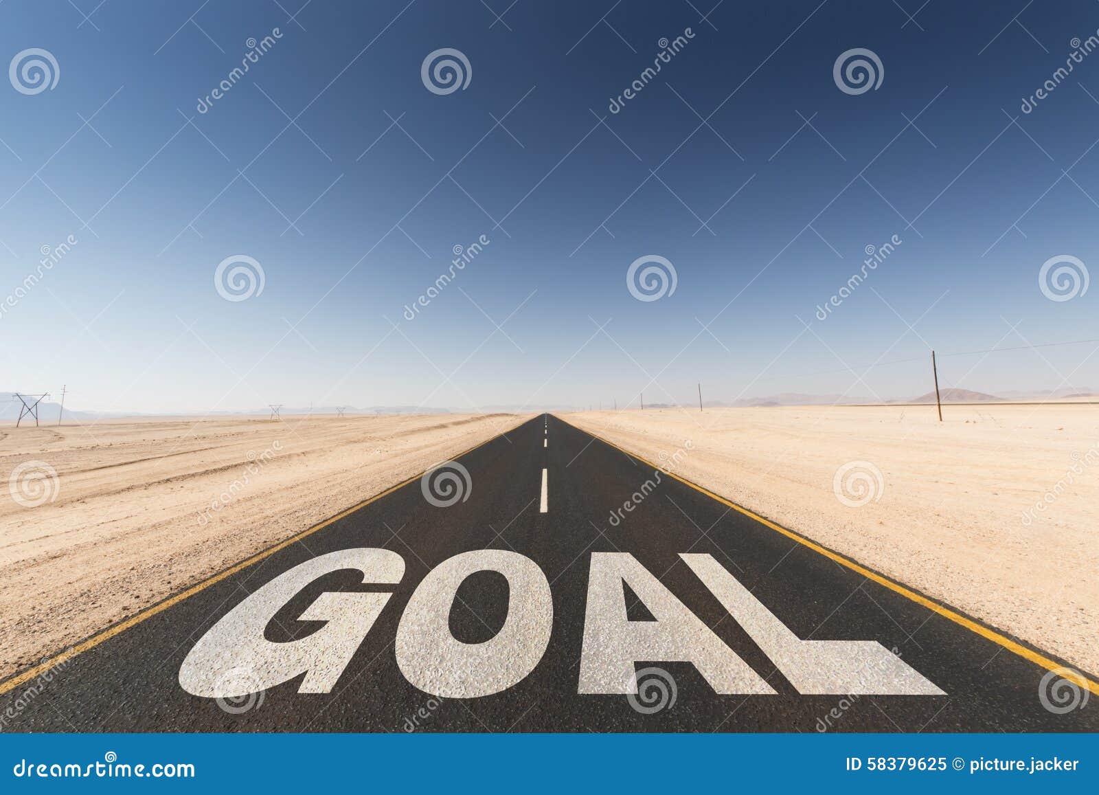 Camino a la meta imagen de archivo. Imagen de motive - 58379625
