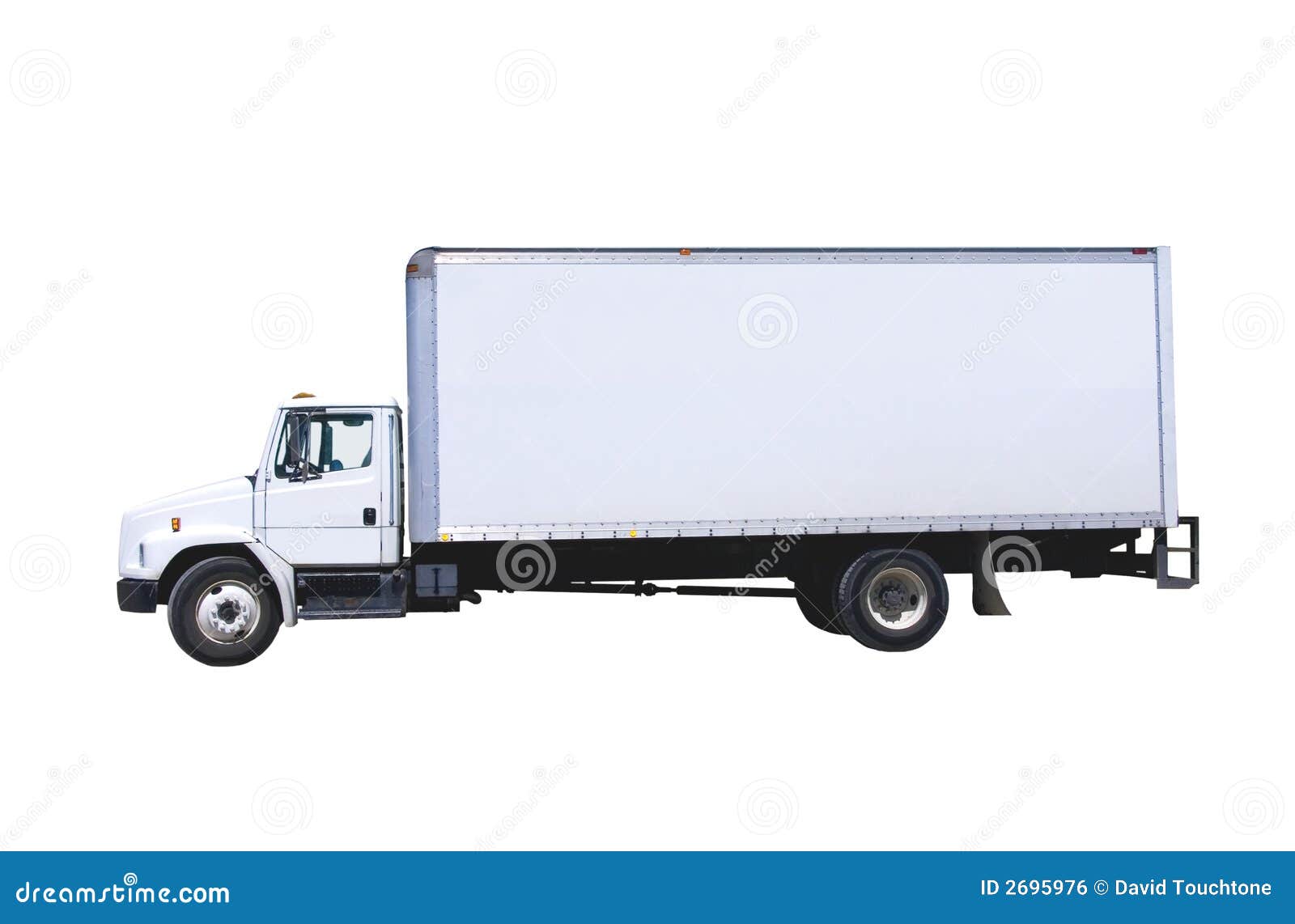 Camion De Distribution Blanc D'isolement Photo stock - Image du ...