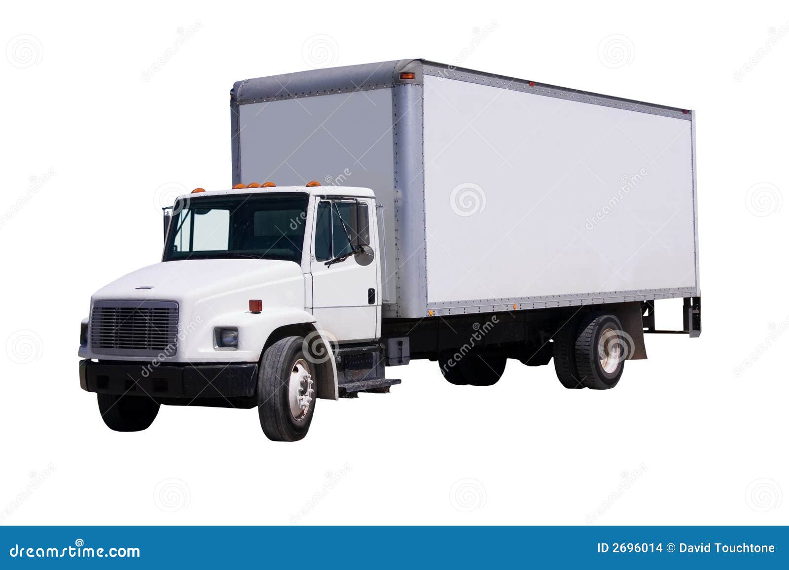 Camion De Distribution Blanc D'isolement Photo stock - Image du fret ...