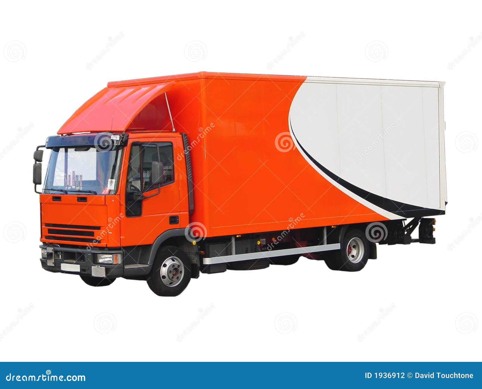 Camion De Distribution D'isolement Photo stock - Image du livrer ...