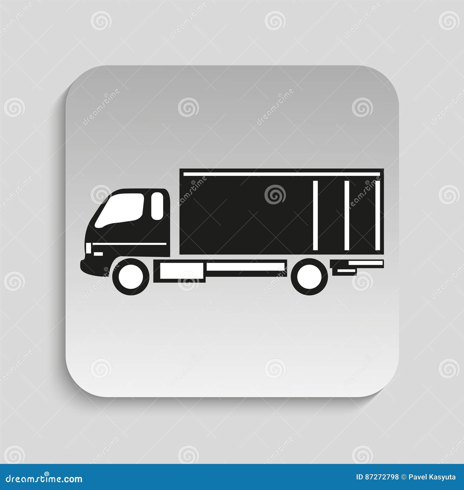 Camion Icona nera illustrazione di stock. Illustrazione di industria ...