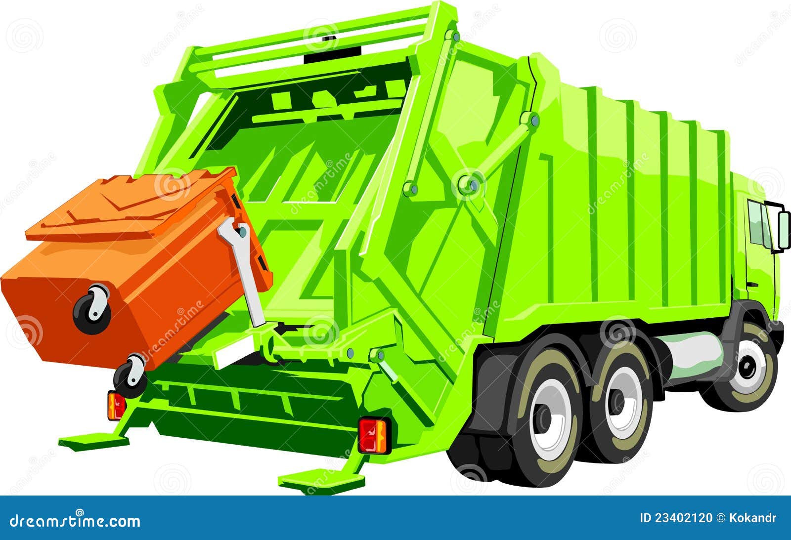 Camion per rifiuti illustrazione vettoriale. Illustrazione di ...