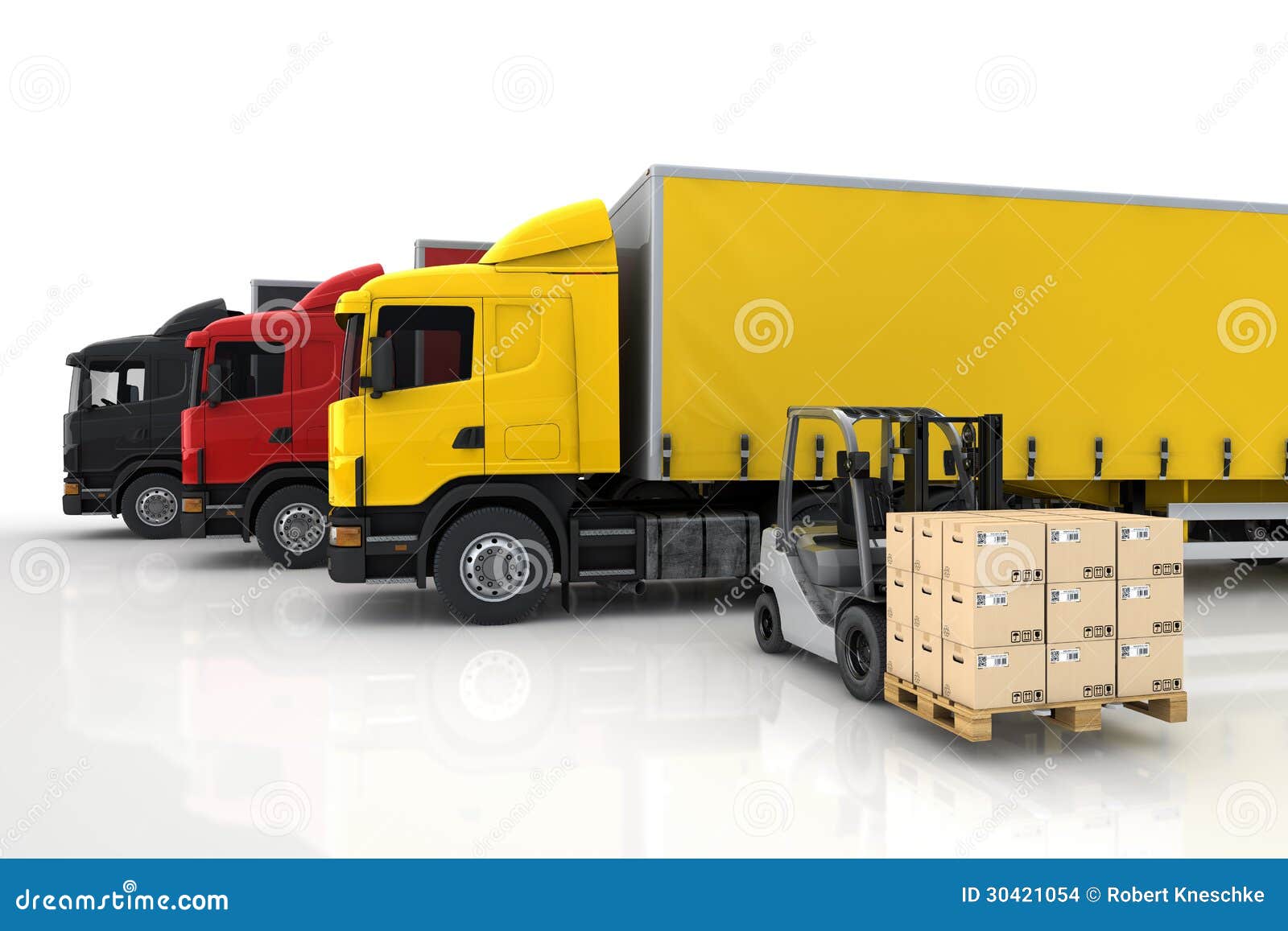 Camiones Del Transporte En Carga Imagenes de archivo - Imagen: 30421054