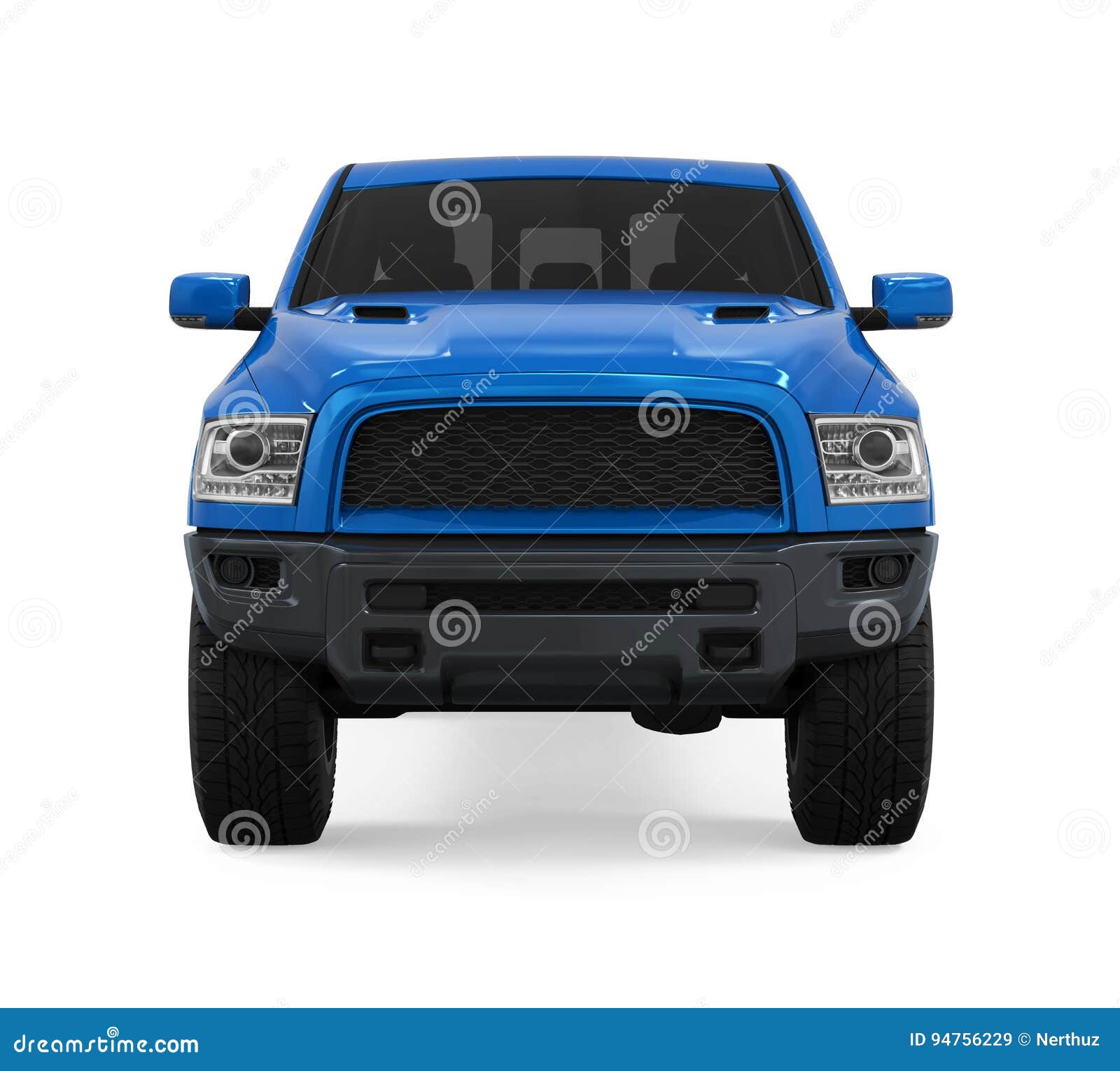 Camioneta Pickup Azul Aislada Stock de ilustración - Ilustración de ...