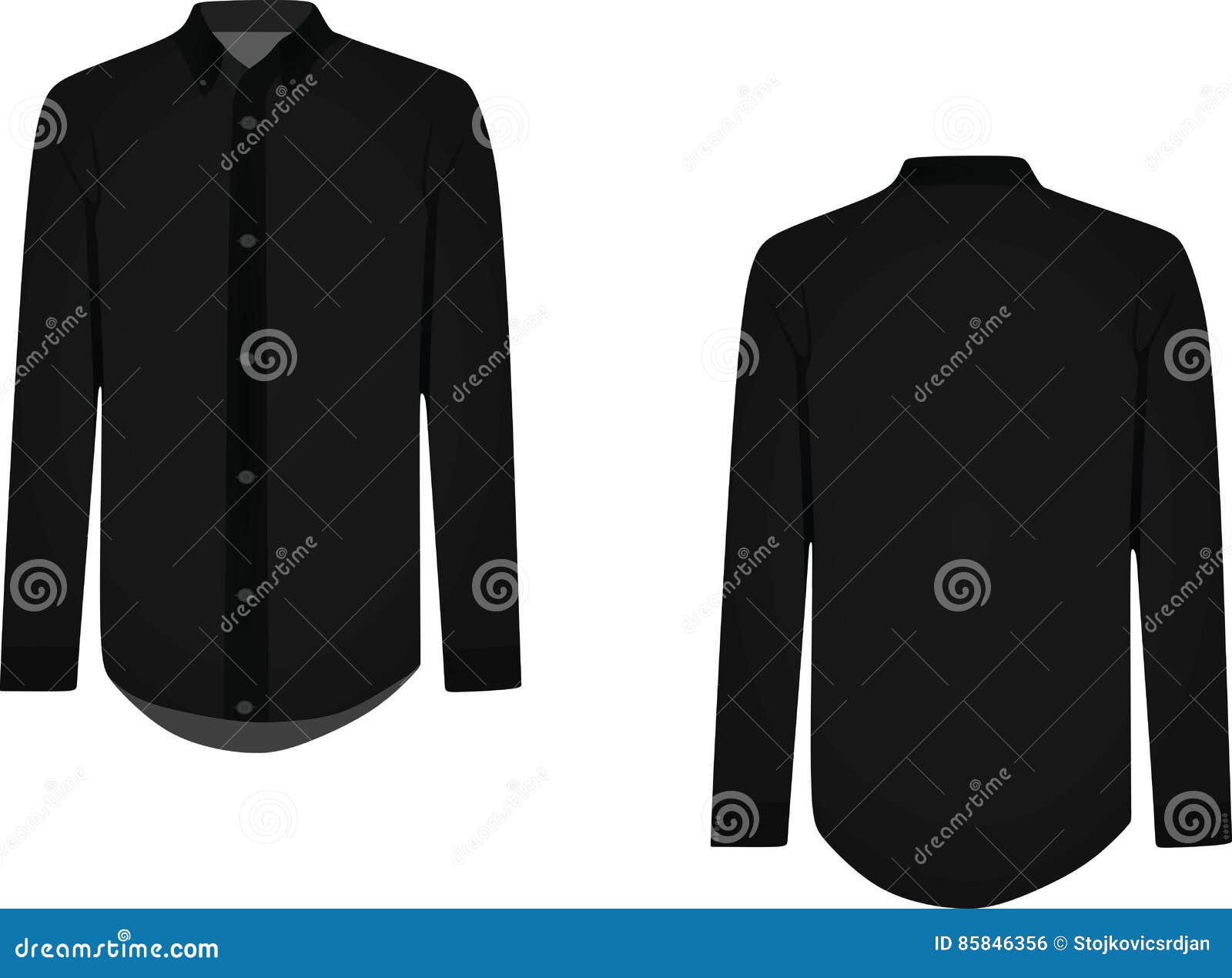 Camisa negra ilustración del vector. Ilustración de funda - 85846356