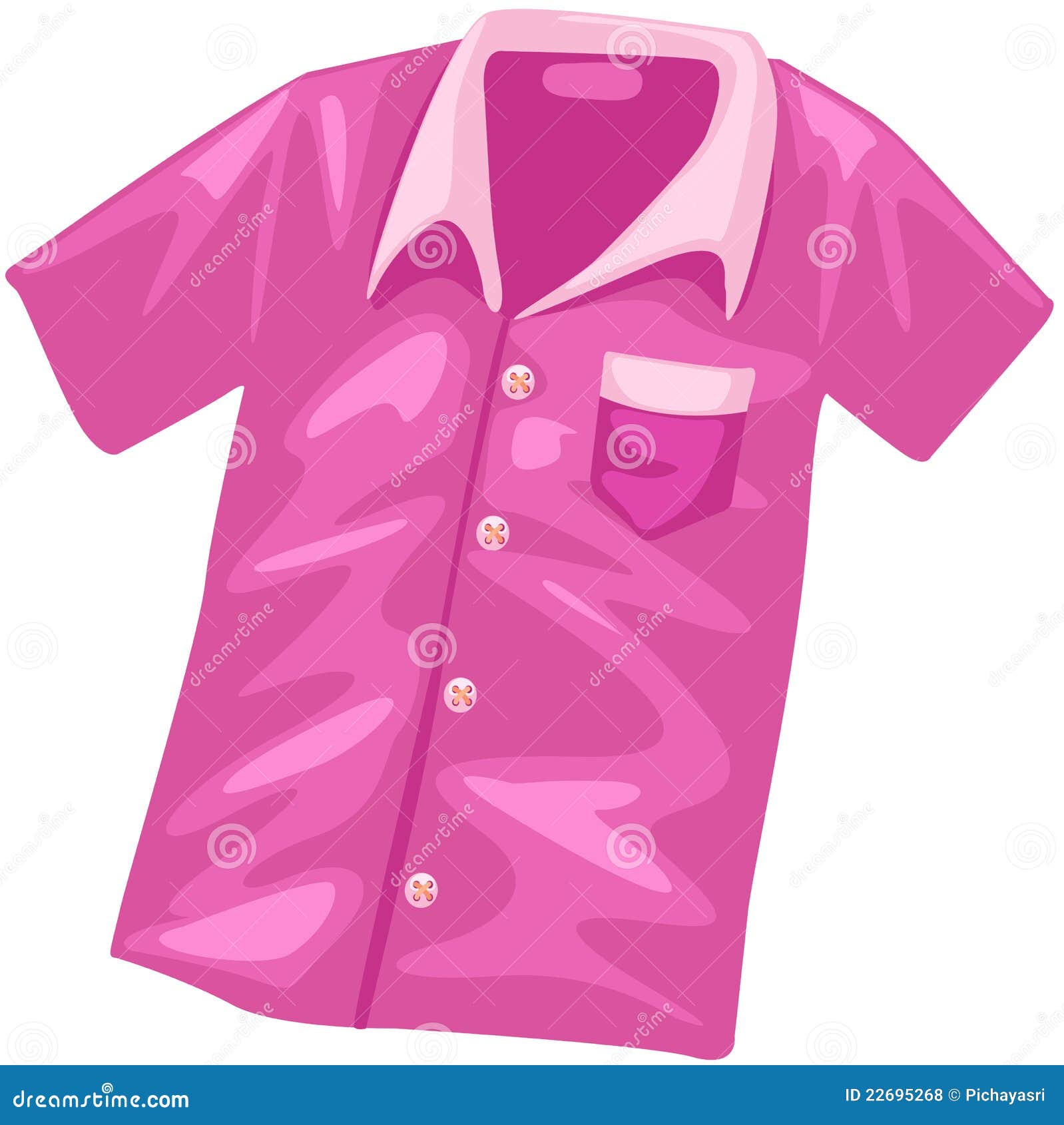 Camisa rosada ilustración del vector. Ilustración de almacén - 22695268