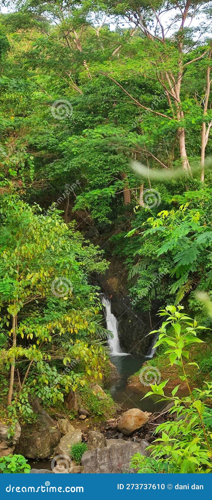 Camly and Beutifull Waterfall at Sunday Morning Stock Photo - Image of ...