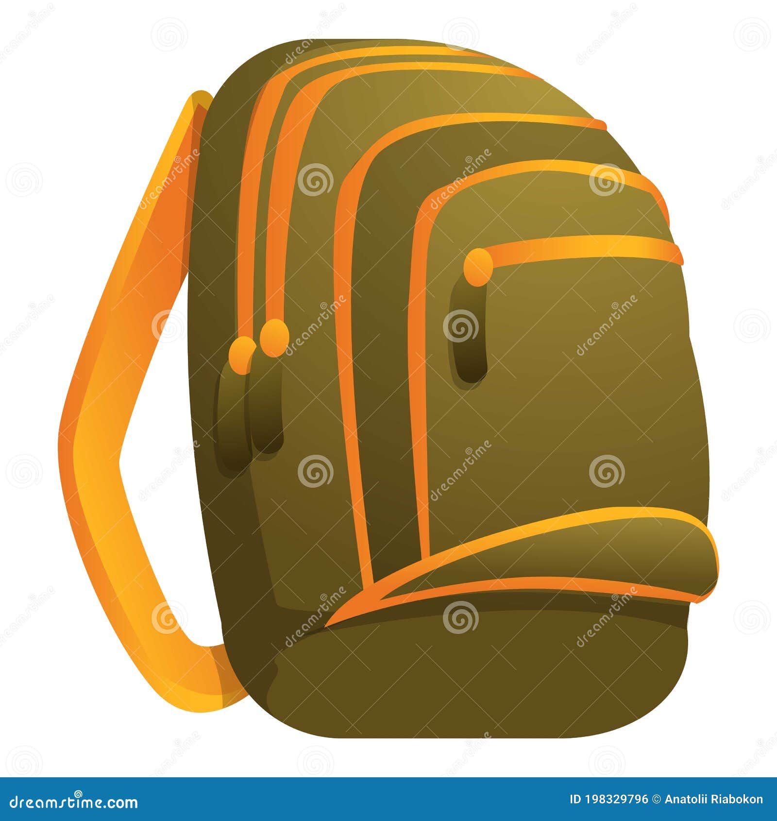Camo Backpack Icon, Cartoon Style Stock Vector - Illustration of ...