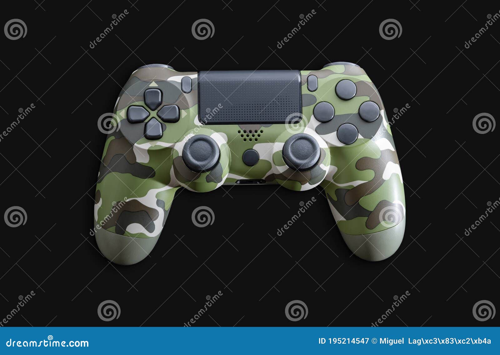 Camo Game Controller Top View Stock Image - Image of digital, tech ...