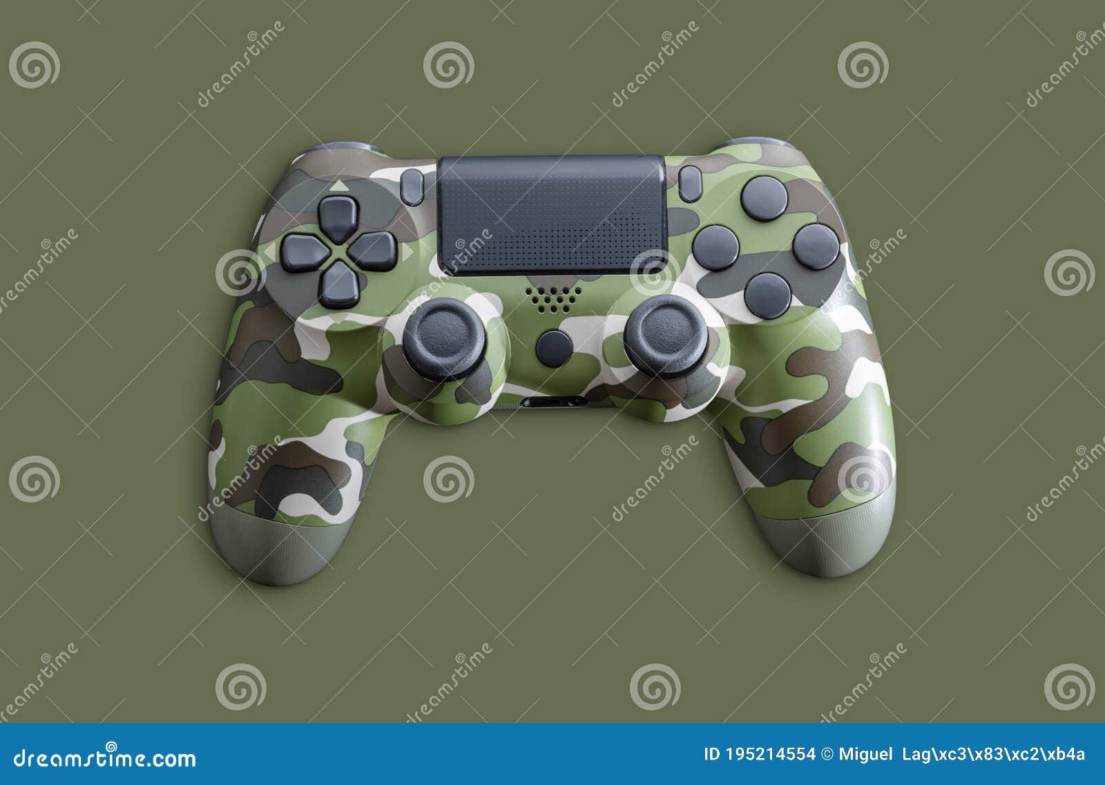 Camo Game Controller Top View Stock Photo - Image of controller ...